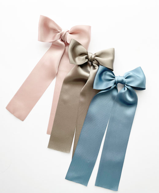 Extra Large Satin Long Tail Hair Bow Evas House
