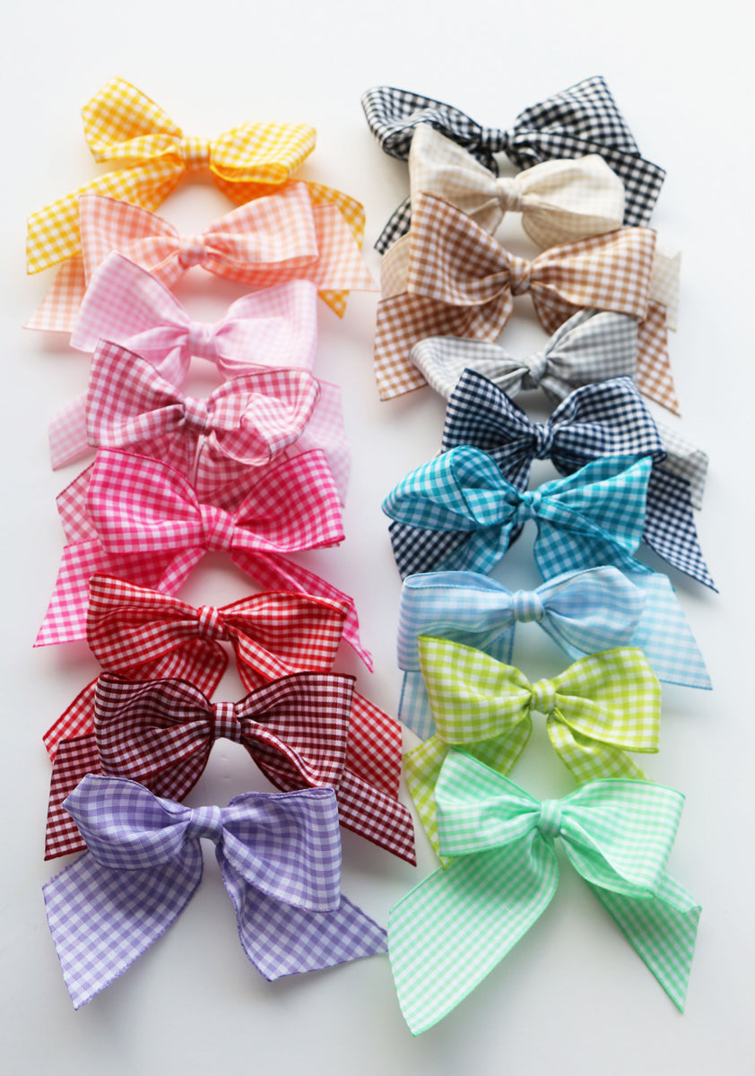 gingham bow fabric
