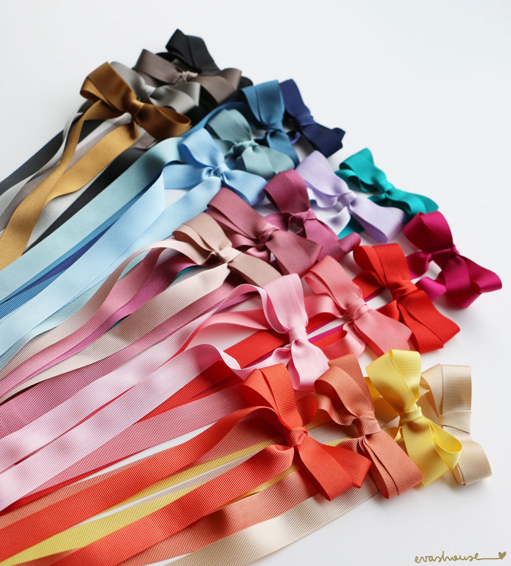 Light Blue- Gros grain long tail bow – Eva's House